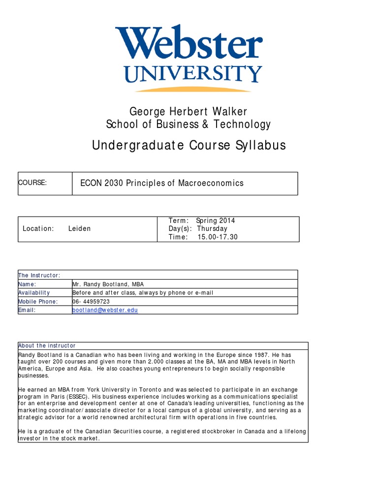 ECON 2030 Principles of Macroeconomics | PDF | Inflation | Supply And ...