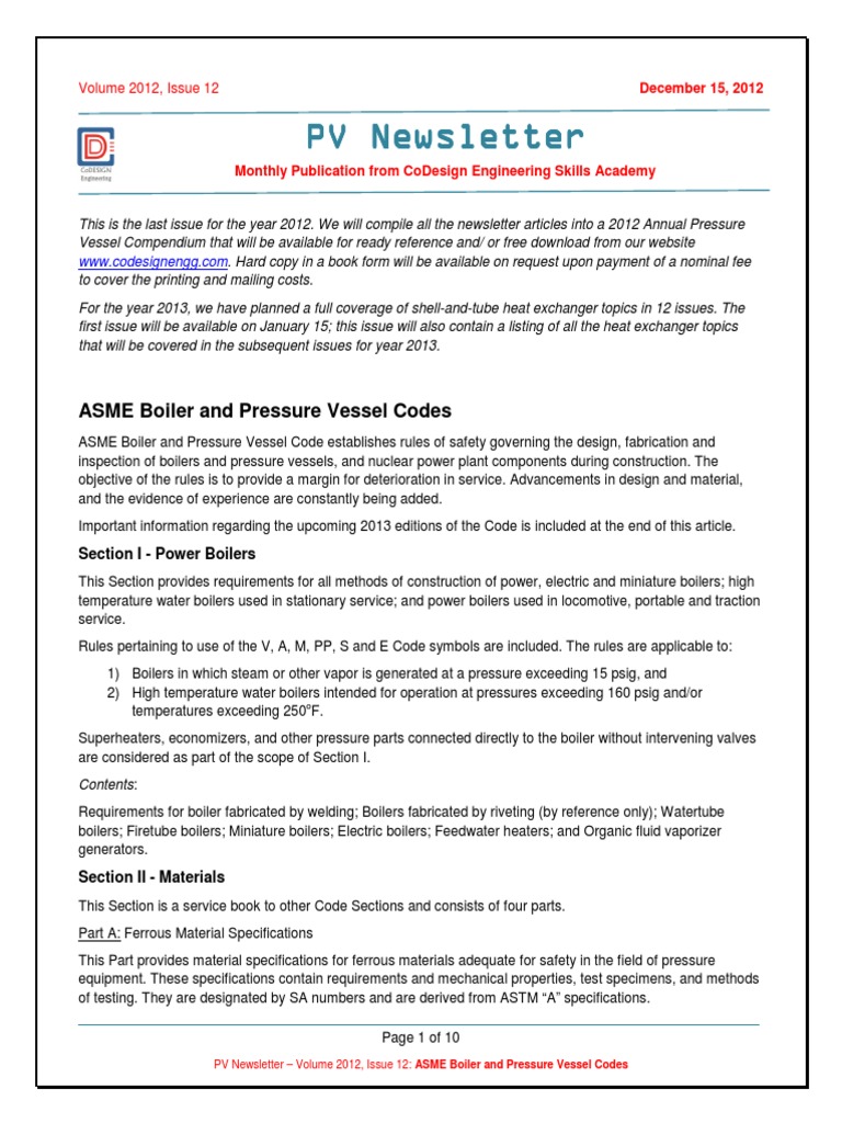 ASME Boiler and Pressure Vessel Codes | PDF | Boiler | Nondestructive ...