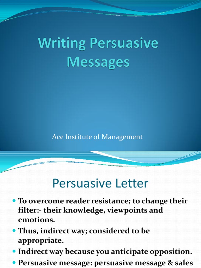 6.writing Persuasive Message | PDF