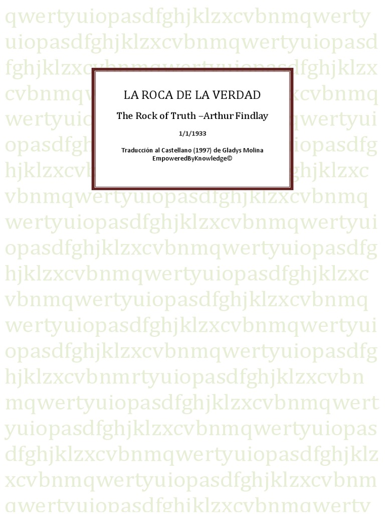 La Roca de La Verdad - Arthur Findlay | PDF | Conocimiento | Verdad