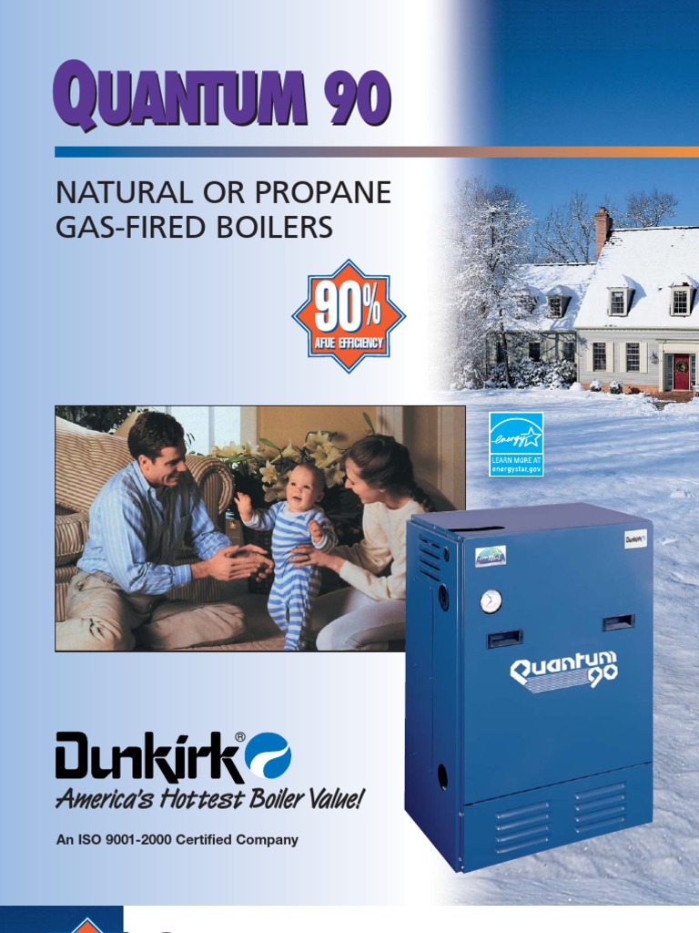 Dunkirk Quantum Q90 High 90 Ficiency Gas Fired Hot Water Boiler ...