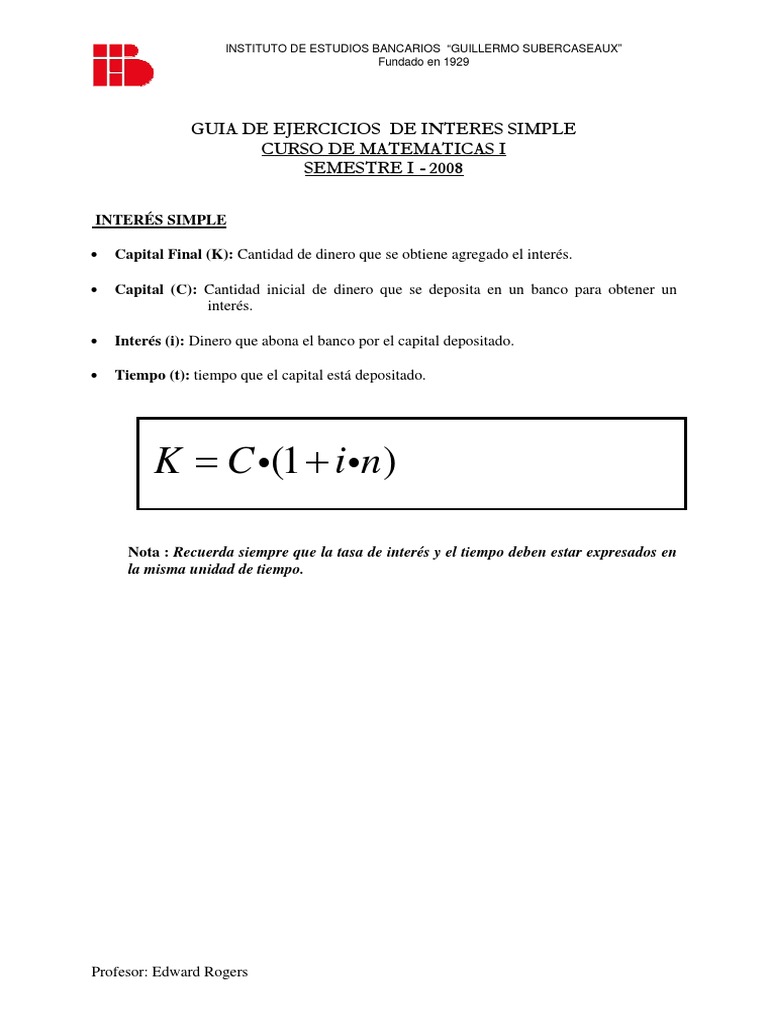 Guia de Interes | PDF | Interés | Finanzas personales