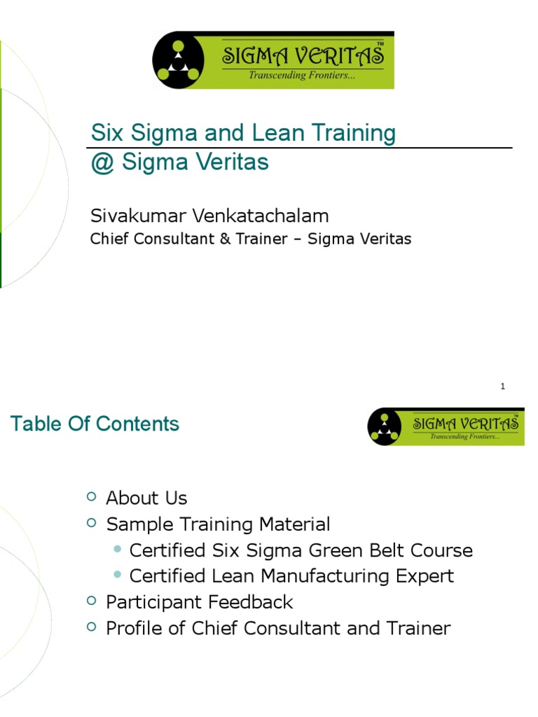 An Introduction To Six Sigma and Lean Training | PDF | Lean ...