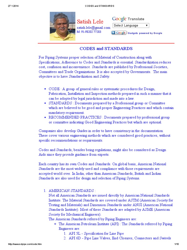 CODES and STANDARDS PDF | PDF | Pipe (Fluid Conveyance) | Valve