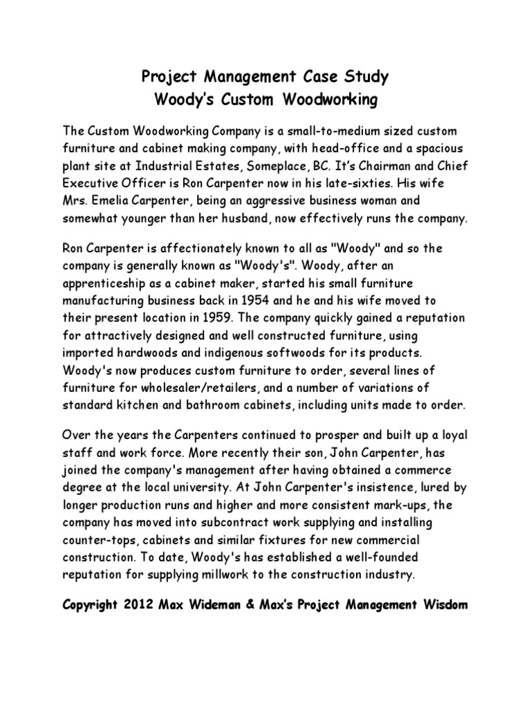 PM Case Study | PDF | Specification (Technical Standard) | Project ...