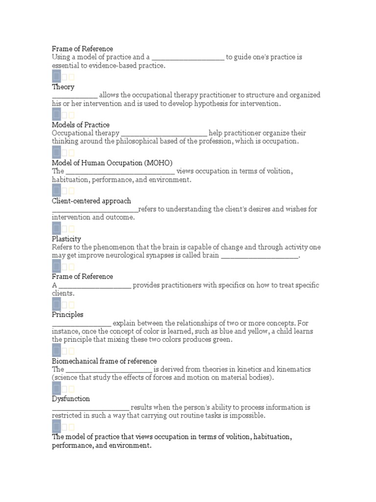 Frame of Reference | PDF | Occupational Therapy | Concept