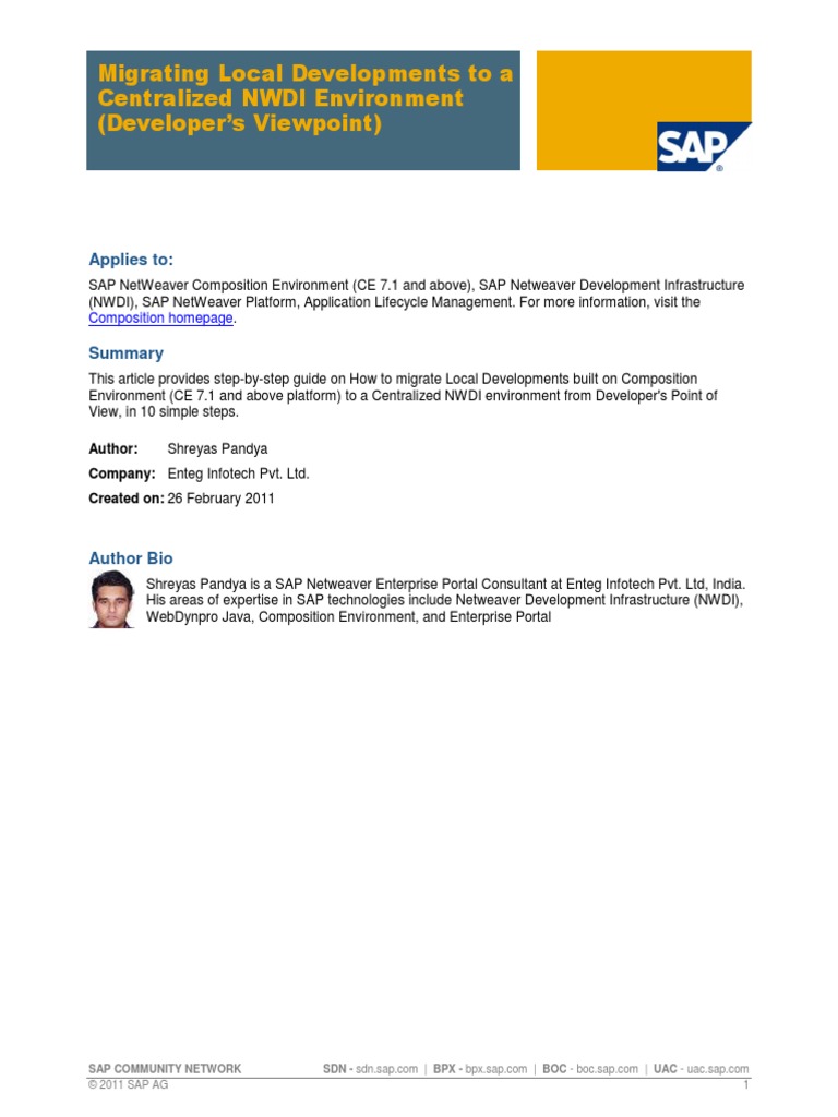 NWDI NWDS Integration | PDF | Version Control | Sap Se
