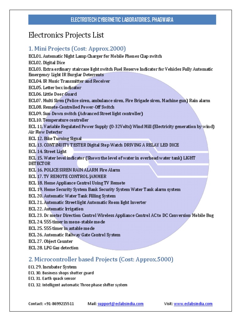 Electronics Projects Overview ECL88 | PDF | Security Alarm | Radio ...