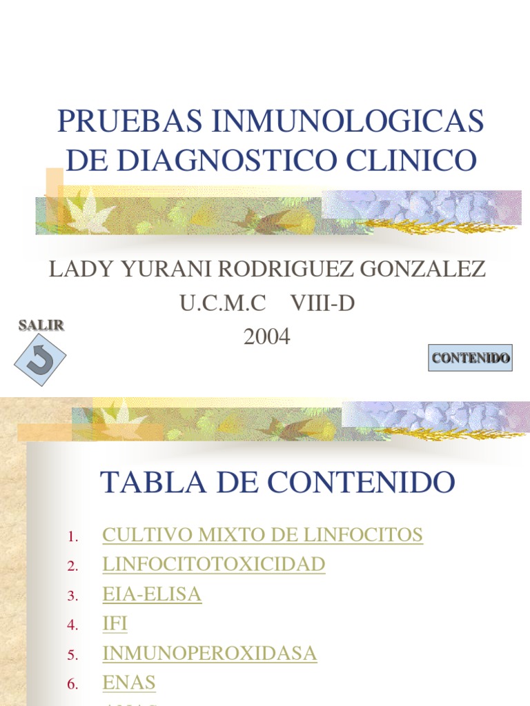 Pruebas Inmunológicas en Diagnóstico Clínico | PDF | Elisa | Inmunología