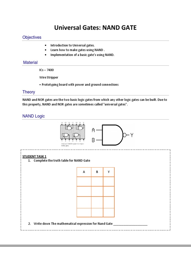 Universal Gates NAND | PDF | Theoretical Computer Science ...