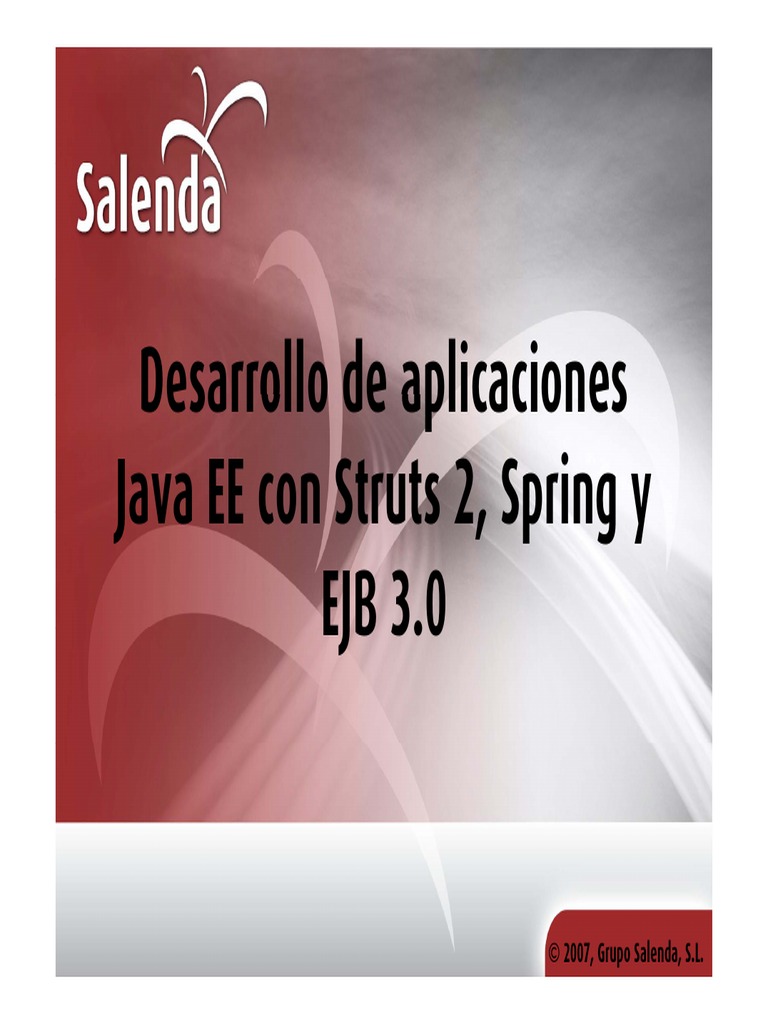 JavaEE Struts2 Spring EJB3 | PDF | Páginas del servidor Java | Enterprise Java Beans