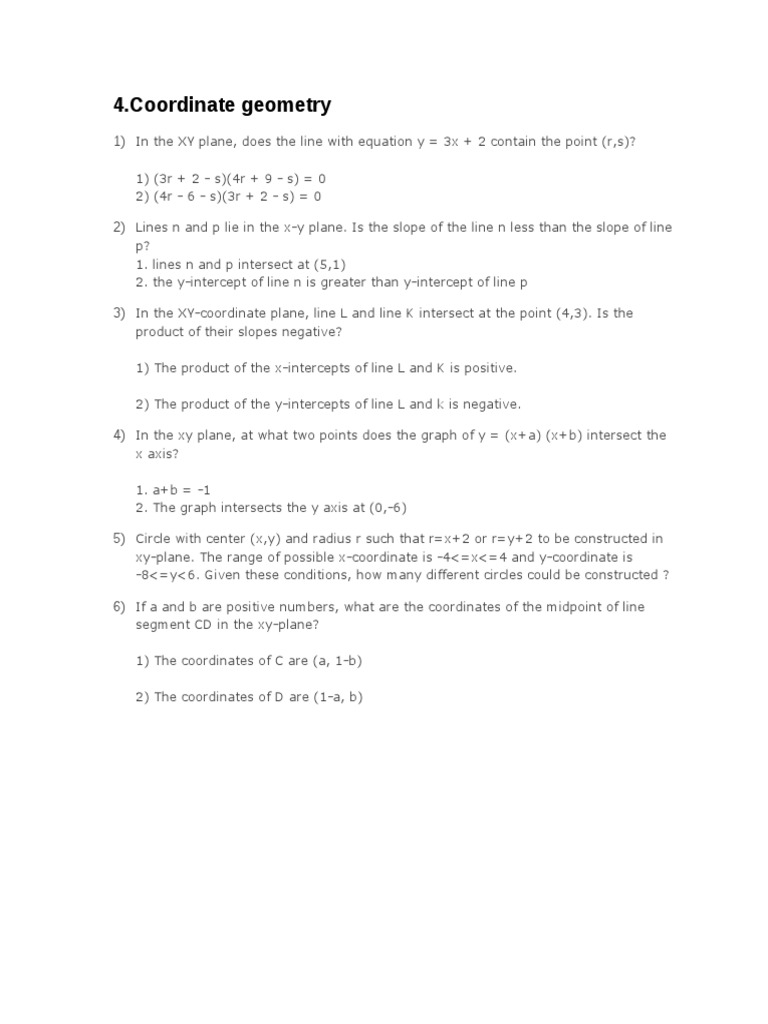 4.coordinate Geometry | PDF
