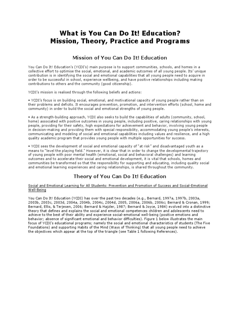 What Is You Can Do It Education | PDF | Emotions | Motivation