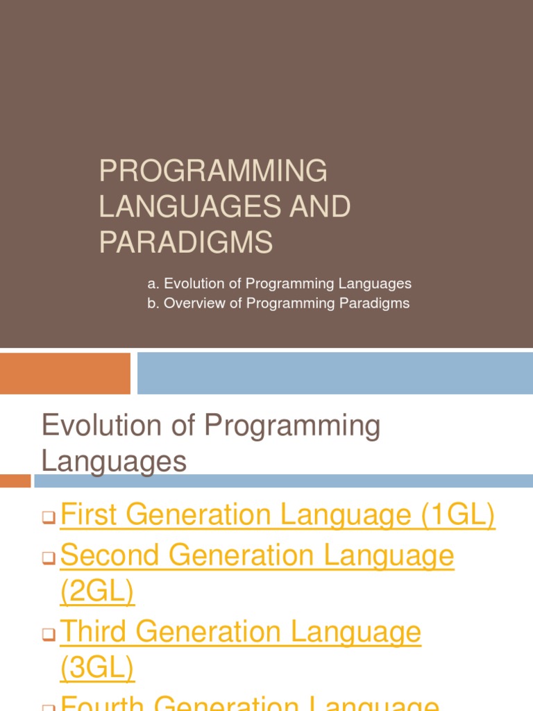 Languages and Paradigms | PDF | Programming Paradigms | Object (Computer Science)