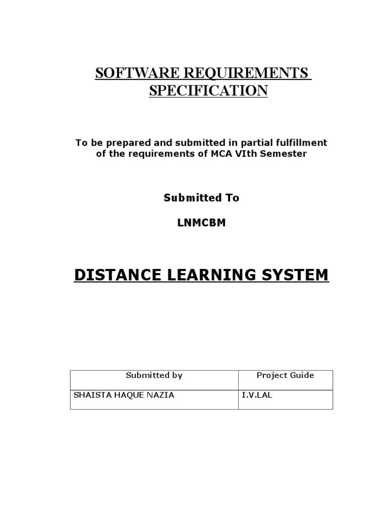 Software Requirements Specification | PDF | Websites | Internet