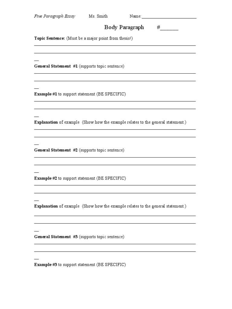 Body Paragraph Outline | PDF | Business