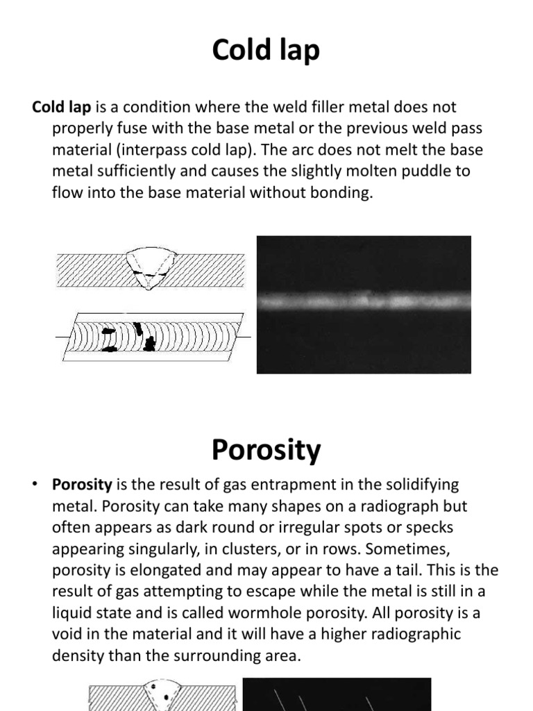 Cold Lap and Other Welding Defects | PDF | Welding | Construction