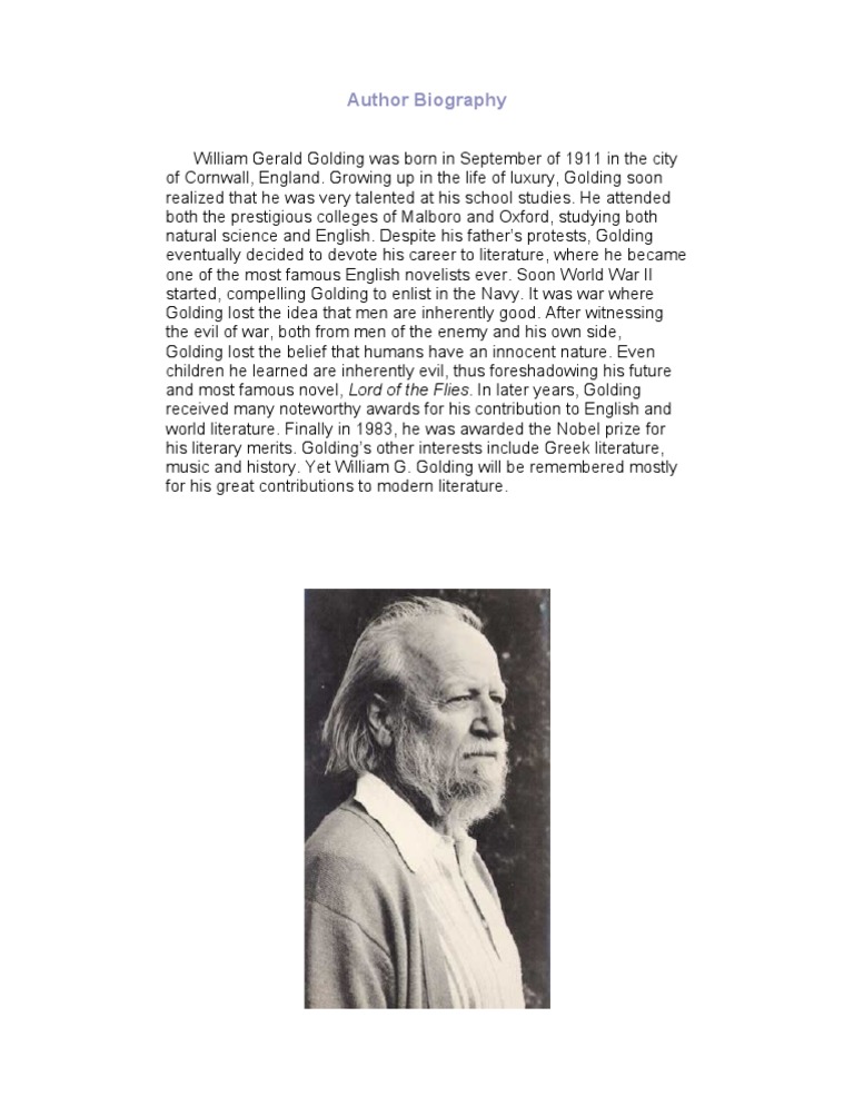 William Golding: Life and Legacy | PDF