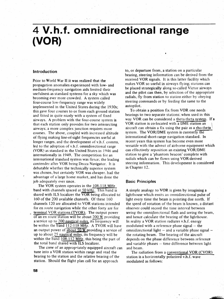 VOR Principle | PDF | Telecommunications Engineering | Wireless
