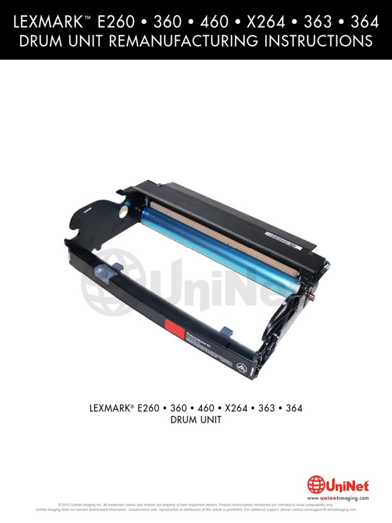 Lexmark E460 Opc Remanufacturing Eng | PDF | Printer (Computing ...