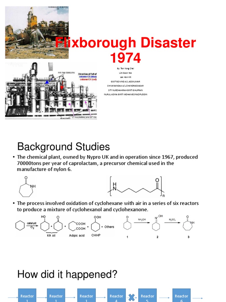 Flixborough Disaster Presentation | PDF | Energy Technology | Chemistry