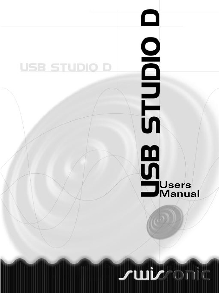 Users Manual for Swissonic USB Studio Audio Interface | PDF | Usb ...