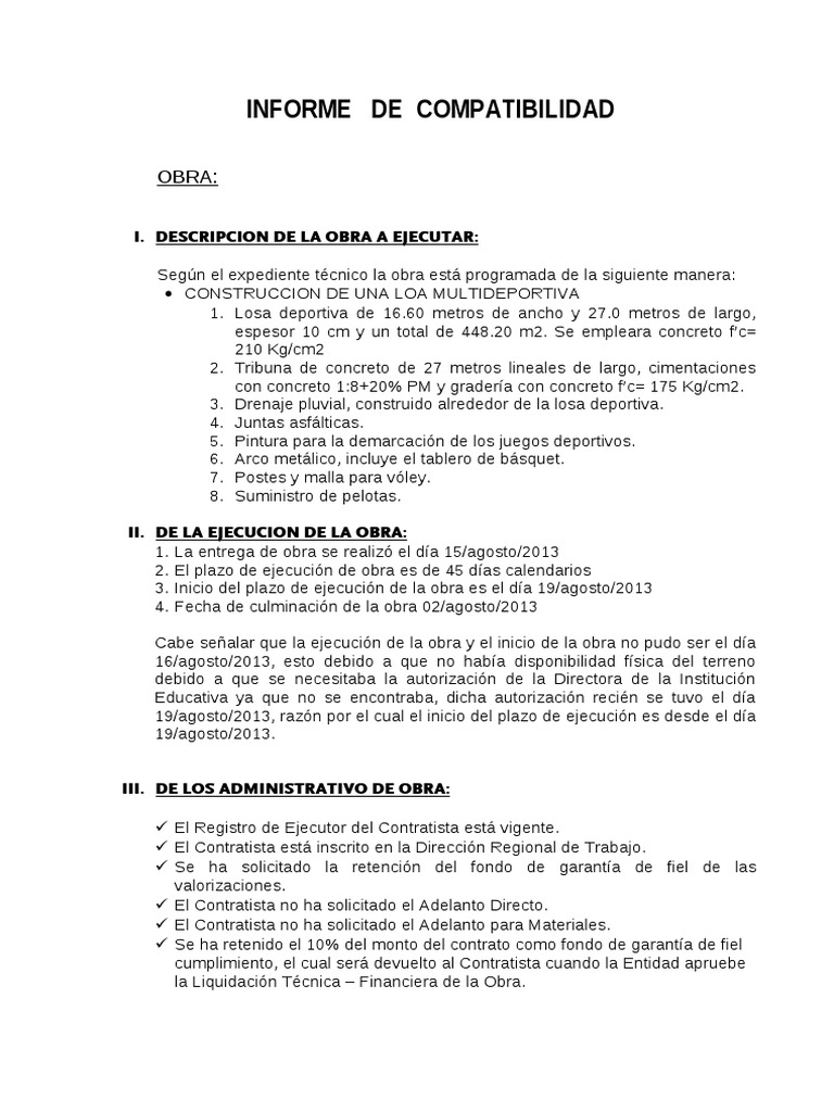 Informe-Compatibilidad Exp Tec | PDF | Business | Informática y ...