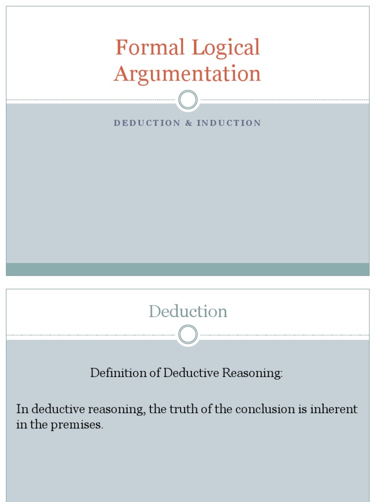 Power Point (Formal Logical Argumentation) | PDF | Deductive Reasoning ...
