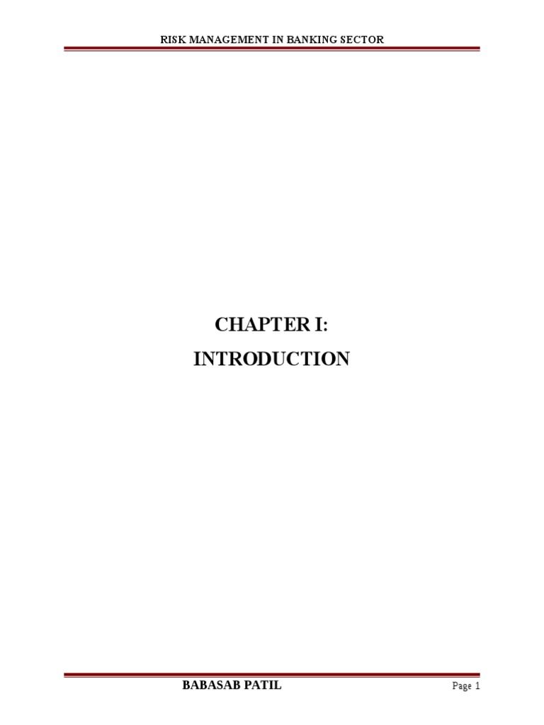 Project Report Mba | Download Free PDF | Financial Risk | Risk Management