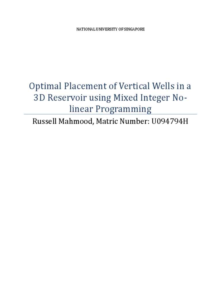 FYP Interim Report - Russell | PDF | Linear Programming | Mathematical Optimization