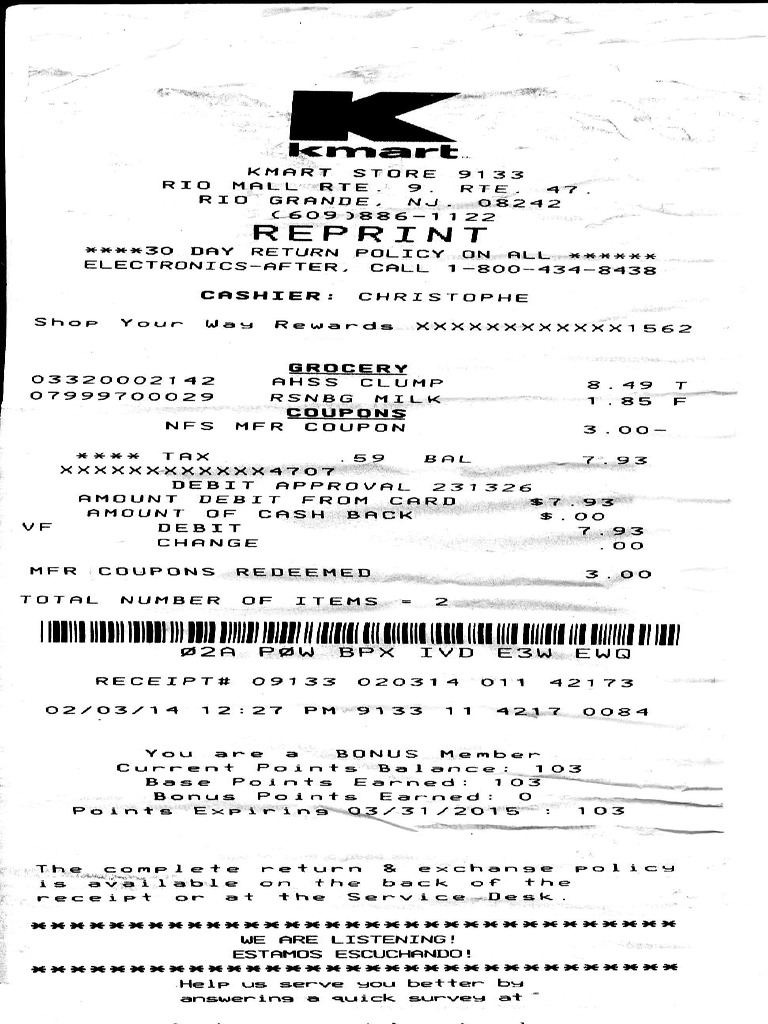 Electronics Store Receipt Summary | PDF