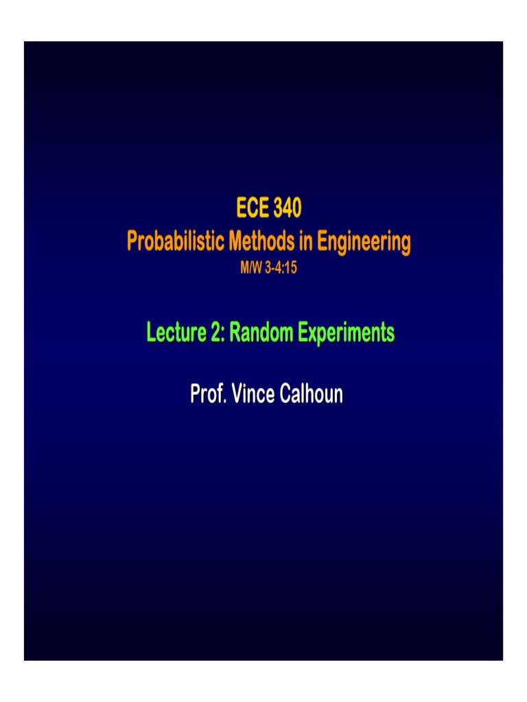 Probability Lectures | PDF | Probability Theory | Probability