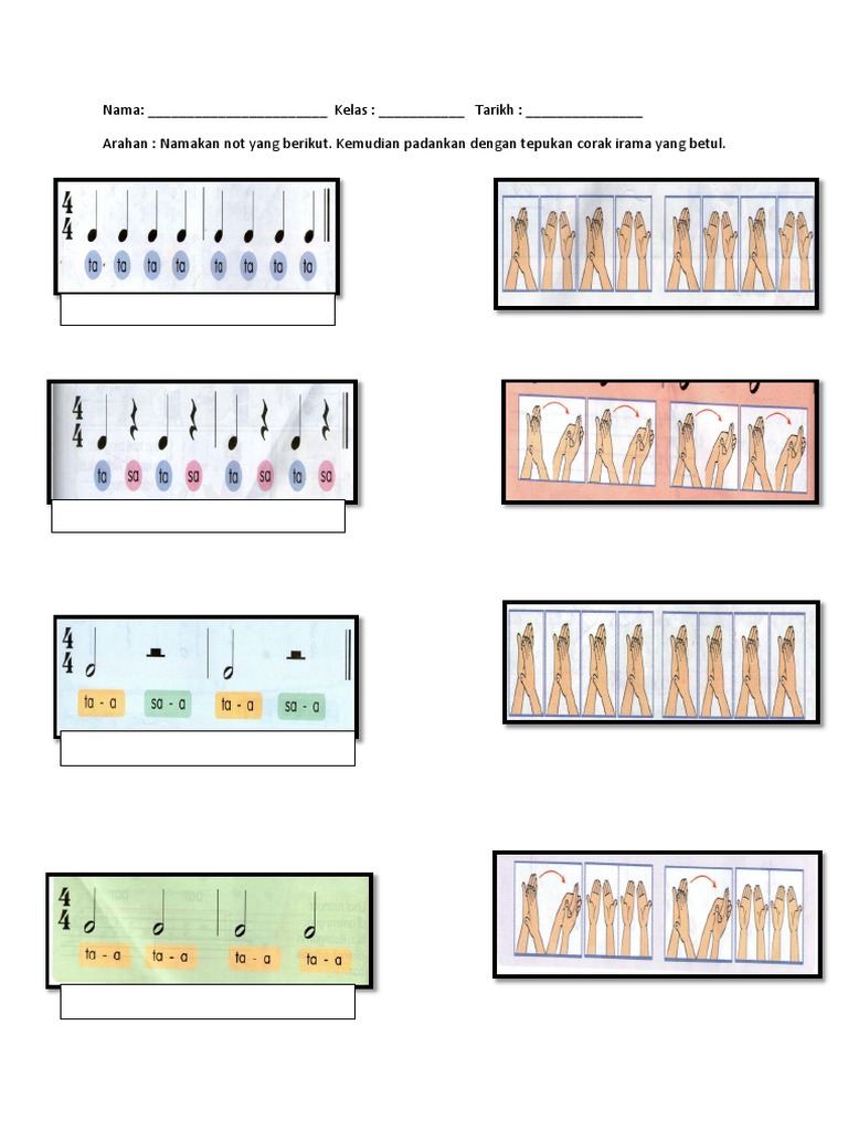 Latihan Notasi dan Irama Musik | PDF
