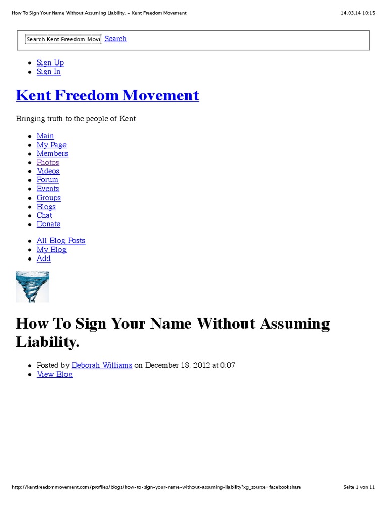 Sign Without Liability: Use "V.C." | PDF