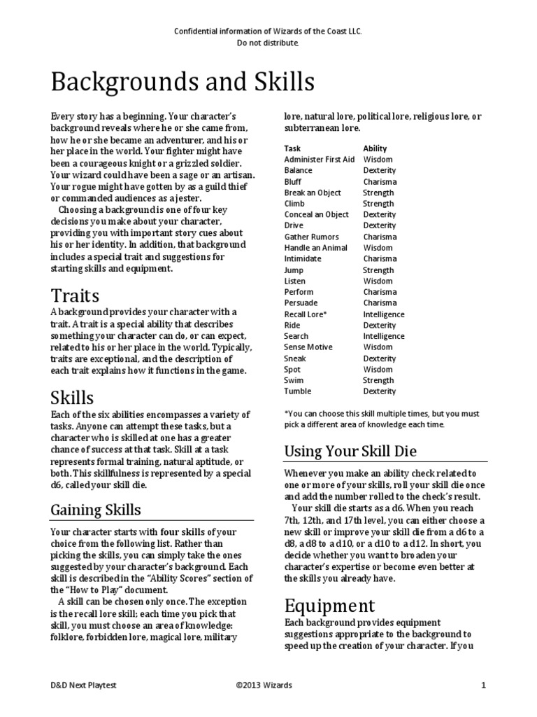 Backgrounds and Skills | PDF | Violence