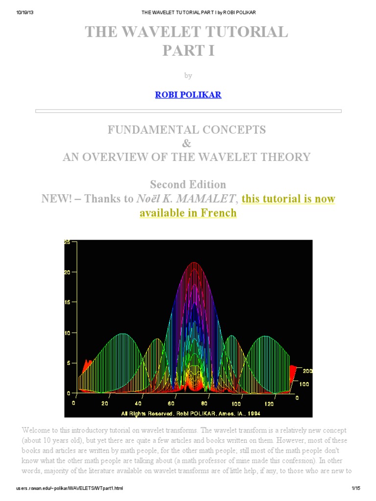 The Wavelet Tutorial Part I by Robi Polikar | PDF | Spectral Density | Stationary Process