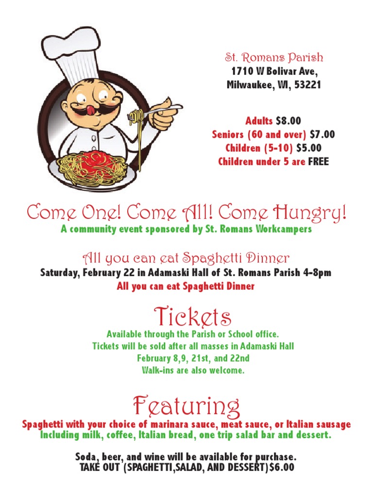 ST Romans Flyer | PDF | Cooking, Food & Wine