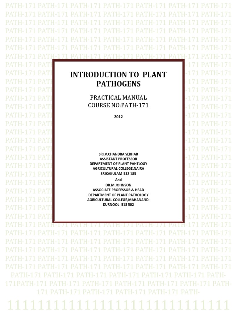 Practical Manual - Plant Pathology | PDF | Bacteria | Spore