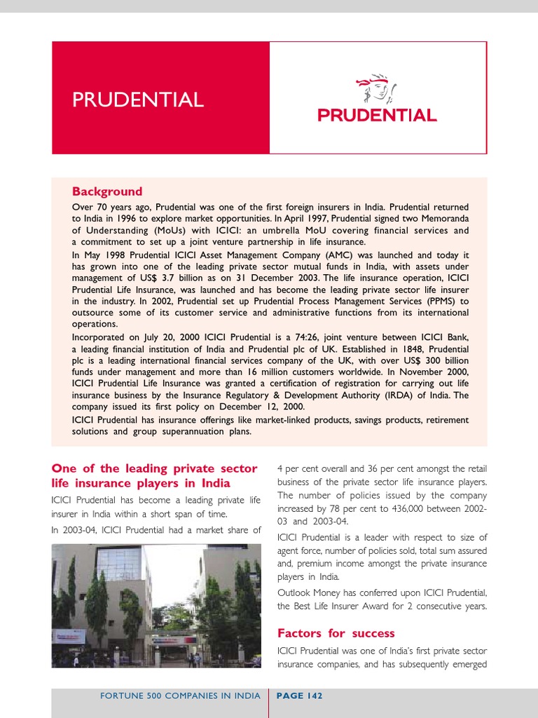 Prudential | PDF | Prudential Financial | Insurance