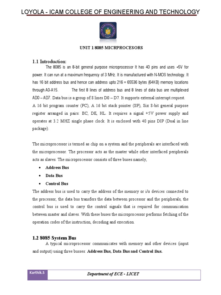 Basics of Micro Processor | PDF | Instruction Set | Central Processing Unit