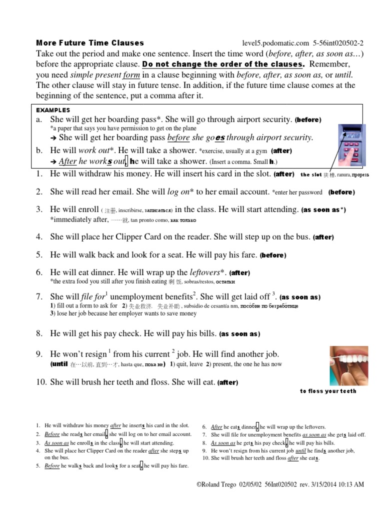 More Future Time Clauses | PDF | Business