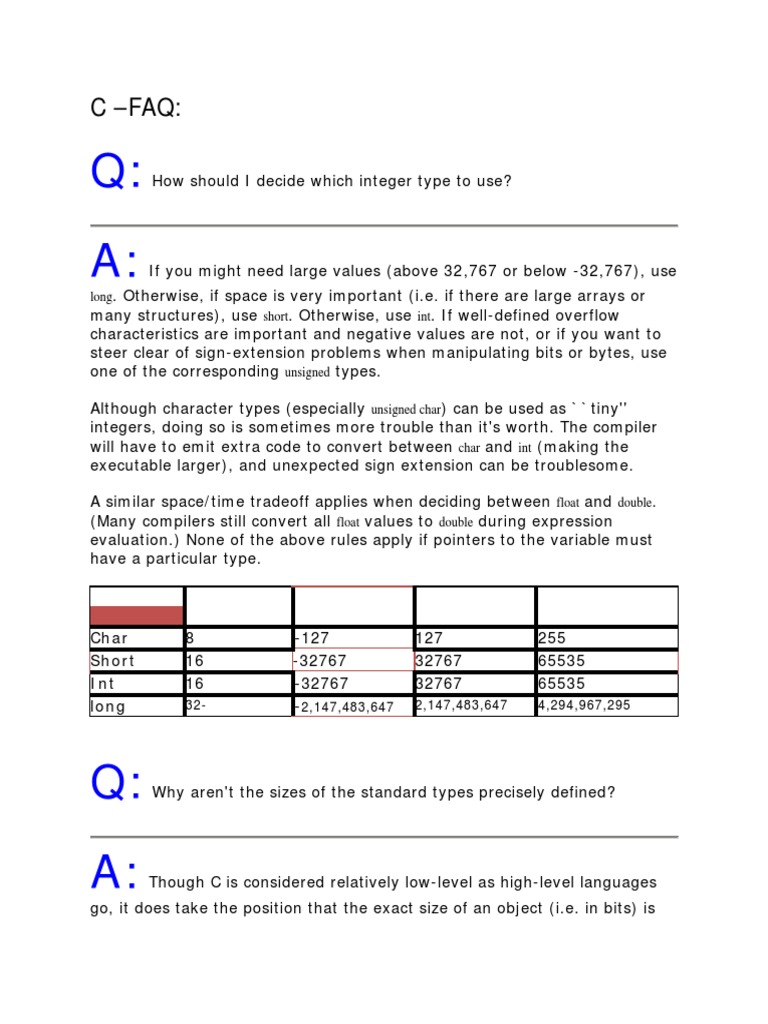 C Faqs Pdf C Programming Language Pointer Computer Programming 8964