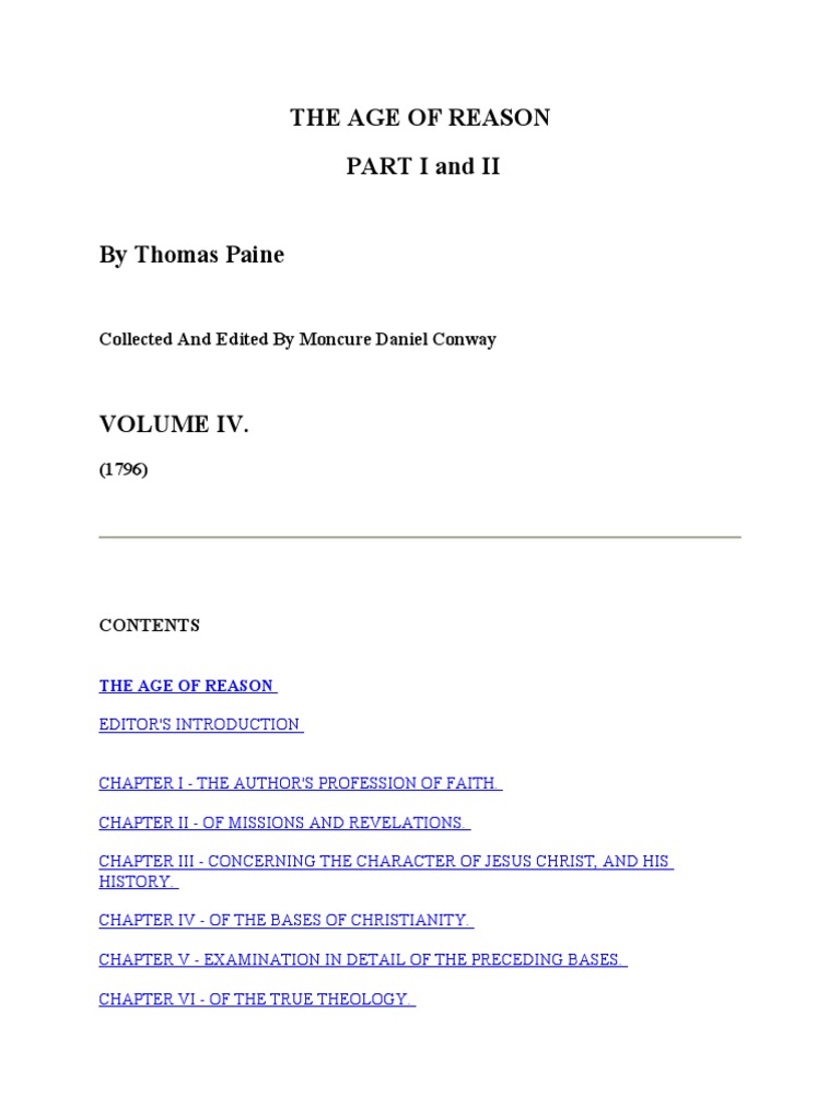 The Age of Reason | PDF | Revelation | Christian Church