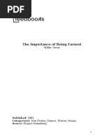 Importance of Being Earnest Script | PDF | The Importance Of Being Earnest