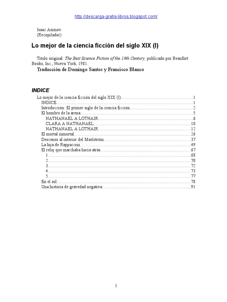 Lo Mejor de La Ciencia Ficcion Del Siglo XIX (I) | PDF | Homo | Unión Europea