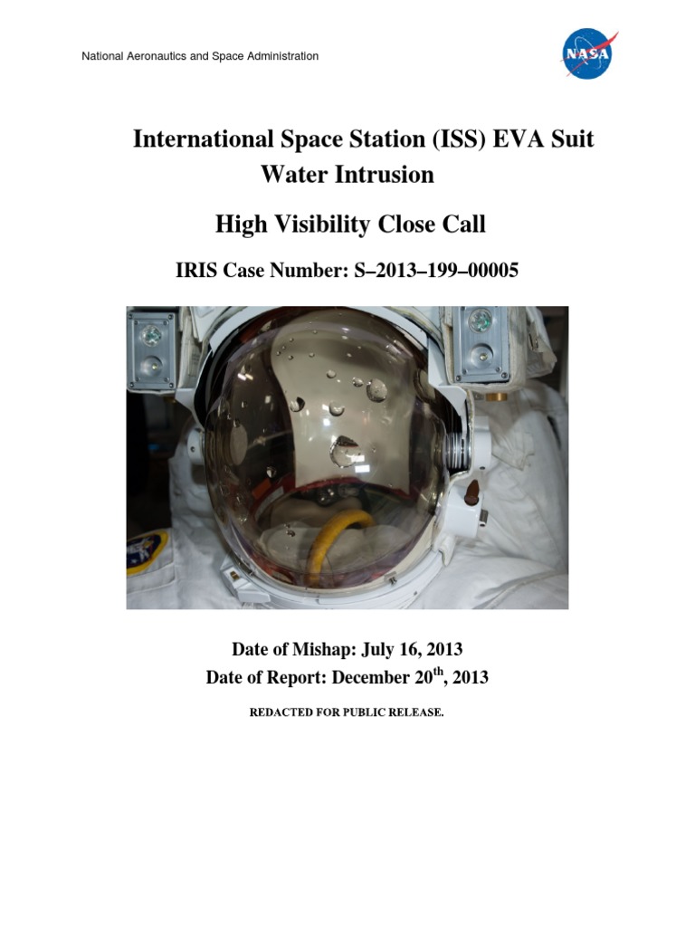 ISS EVA Suit Water Intrusion Report | PDF | International Space Station ...