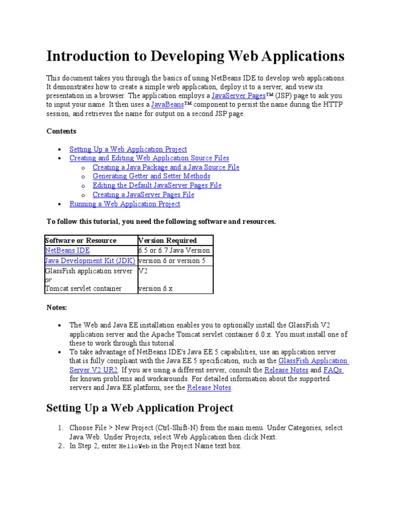 Introduction To Web Applications | PDF | Java Server Pages | Java ...