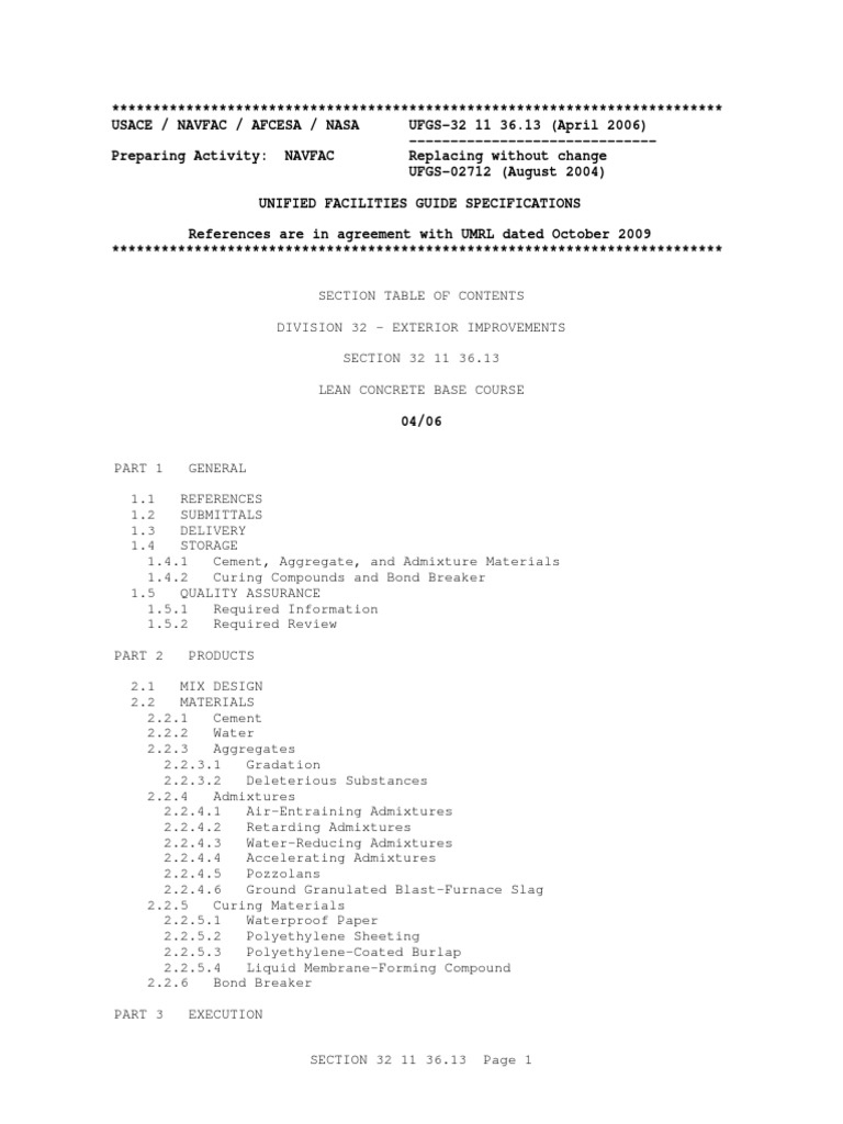 Lean Concrete Base Mix Design | Download Free PDF | Construction ...