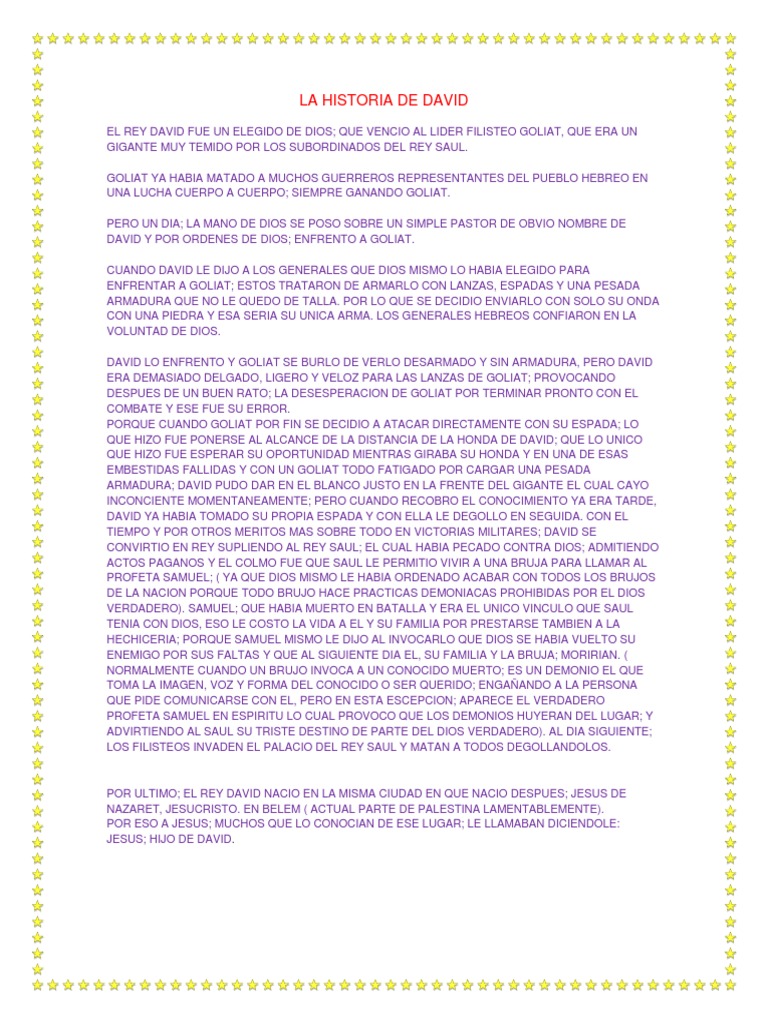 La Historia de David | PDF