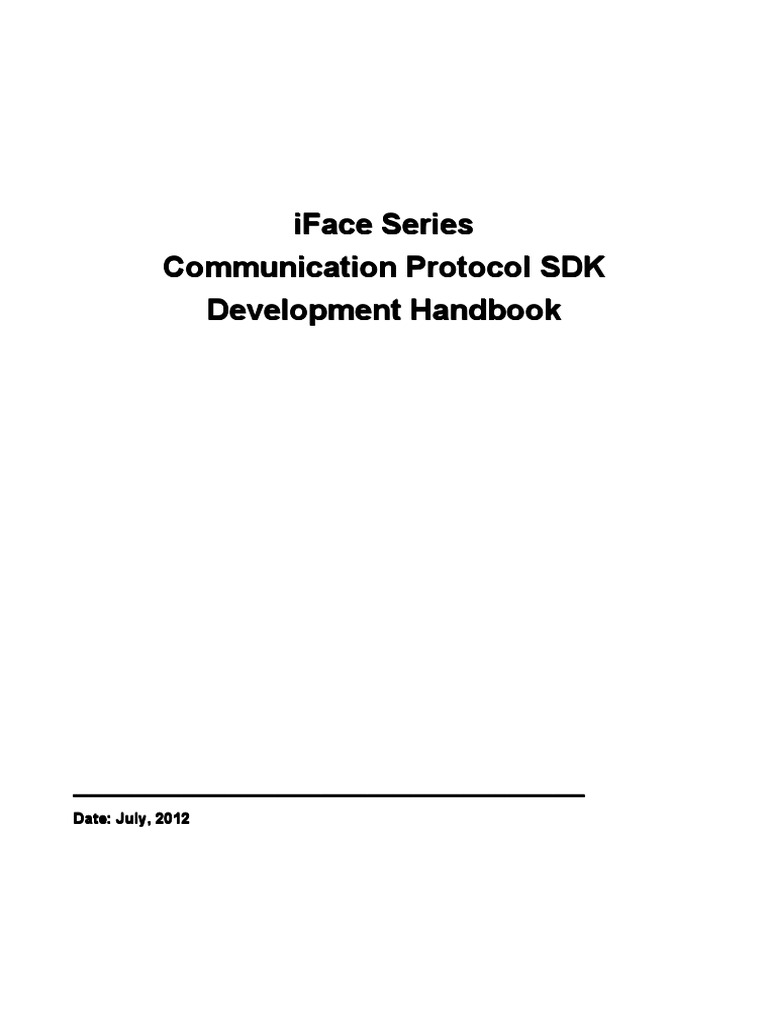 Iface SDK Manual | PDF